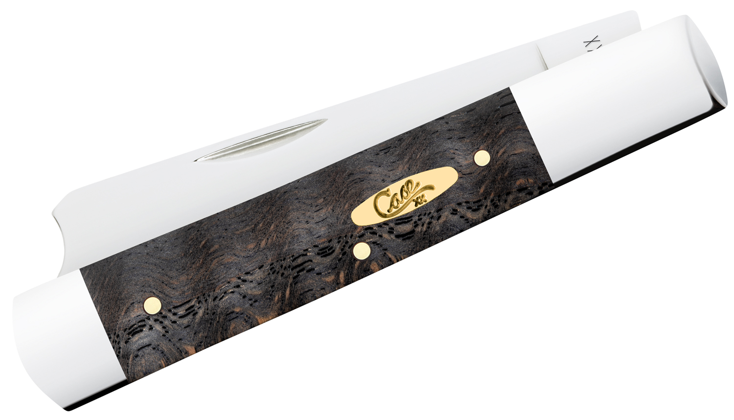Case Smooth Black Curly Oak Razor Pocket Knife 3.88" Closed (72005RAZ ...
