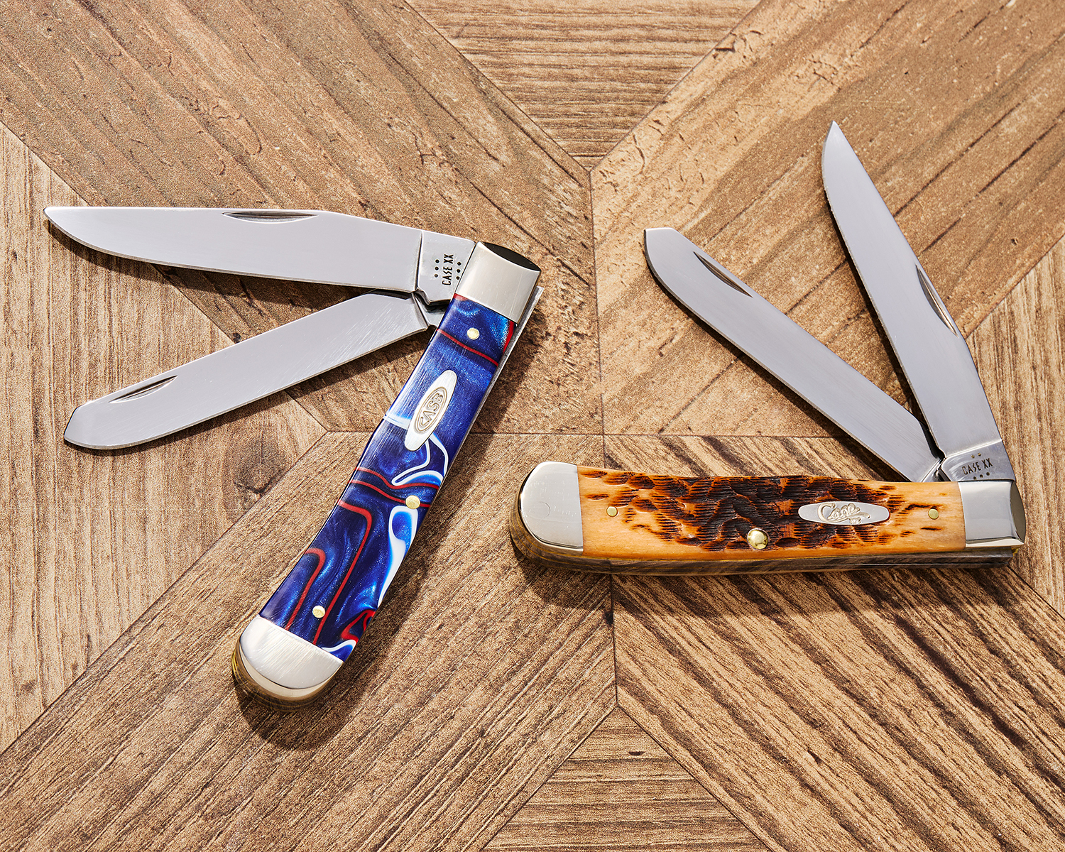 Case Amber Bone Trapper 4-1/8" Closed (6254 SS) - KnifeCenter - 00164
