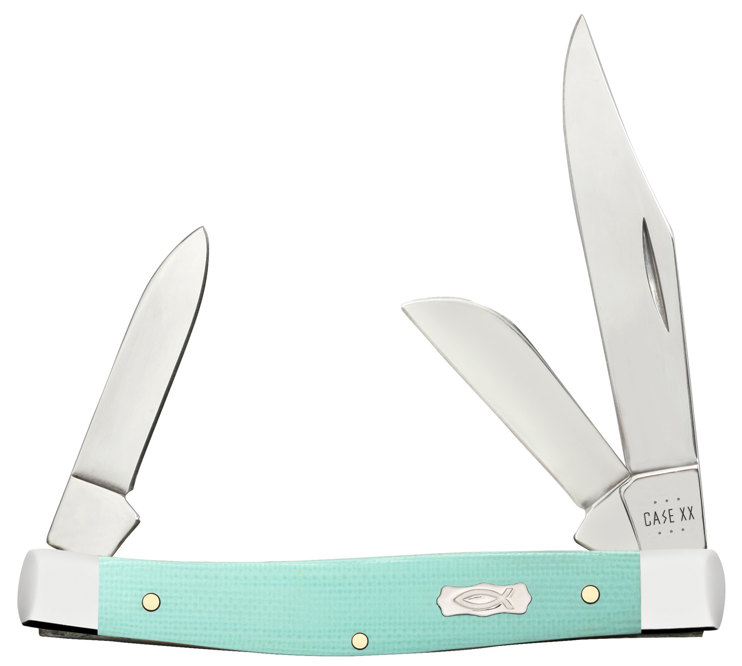 Case Smooth Seafoam Green G10 Medium Stockman 3.25" Closed (10254 SS ...