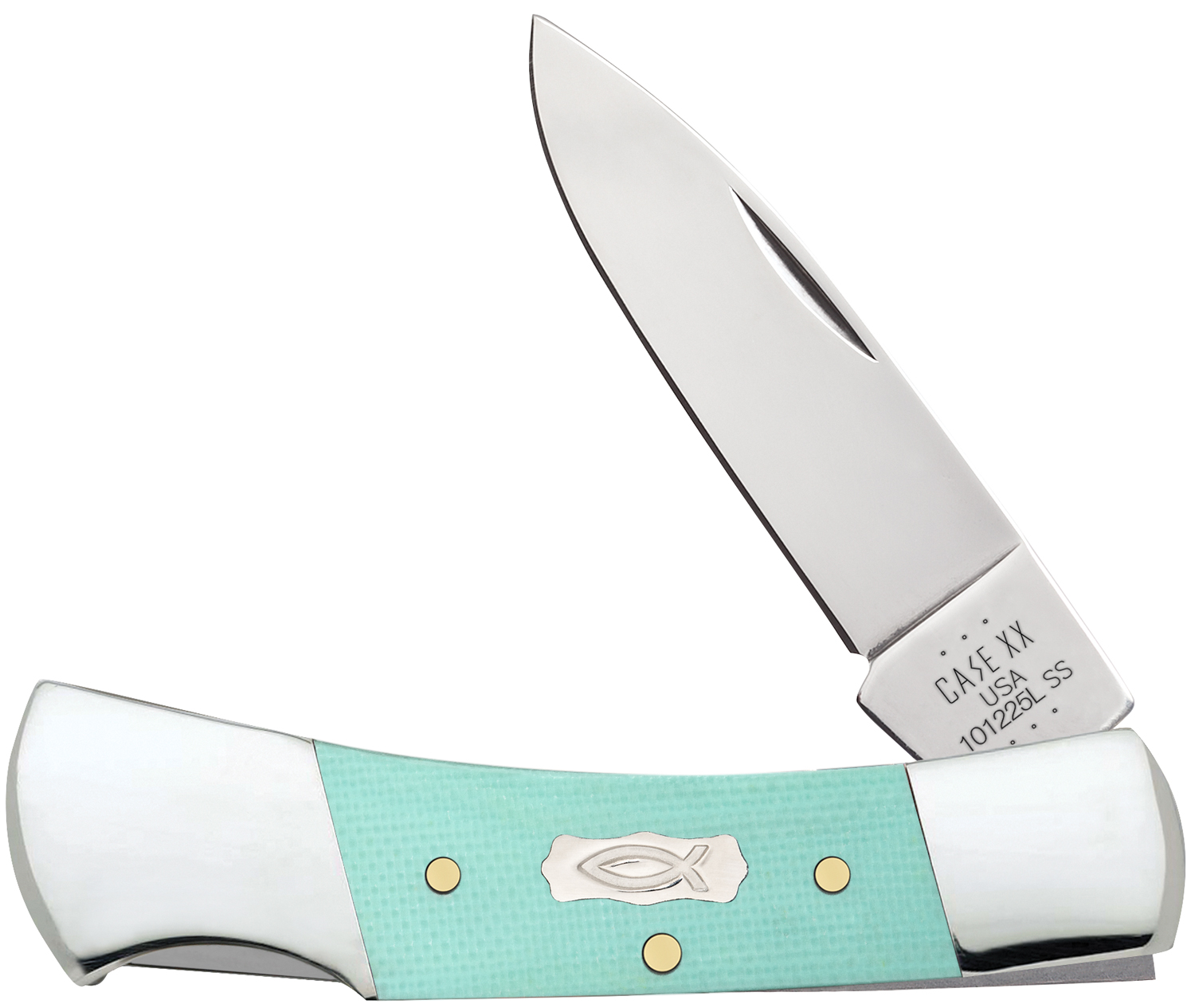 Case Smooth Seafoam Green G10 Lockback Pocket Knife 3" Closed (101225L ...