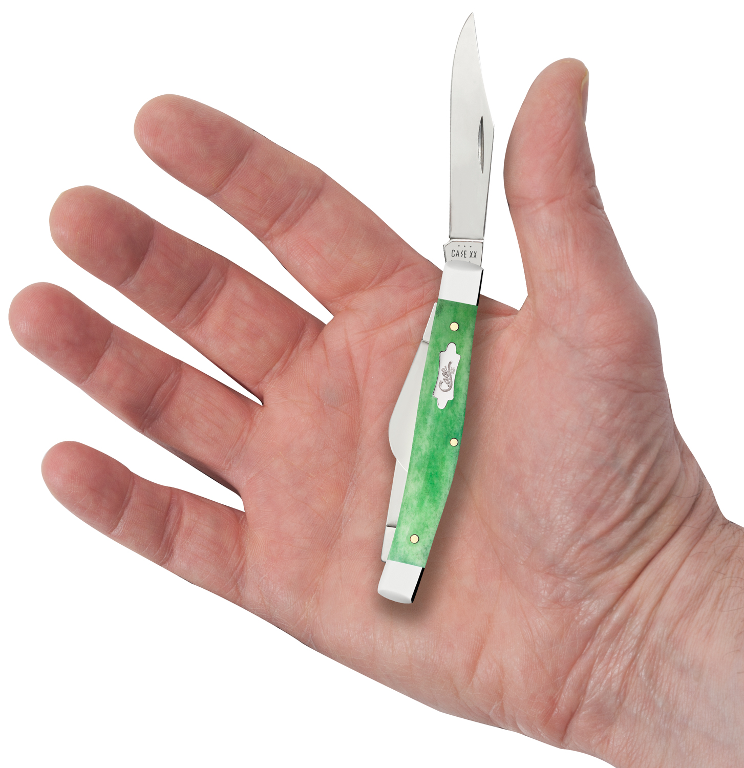 Case Smooth Emerald Green Bone Medium Stockman 3.25" Closed (6344 SS ...