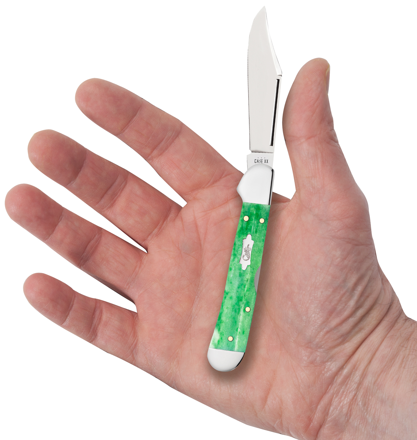 Case Smooth Emerald Green Bone Mini CopperLock 3.88" Closed (61749L SS ...