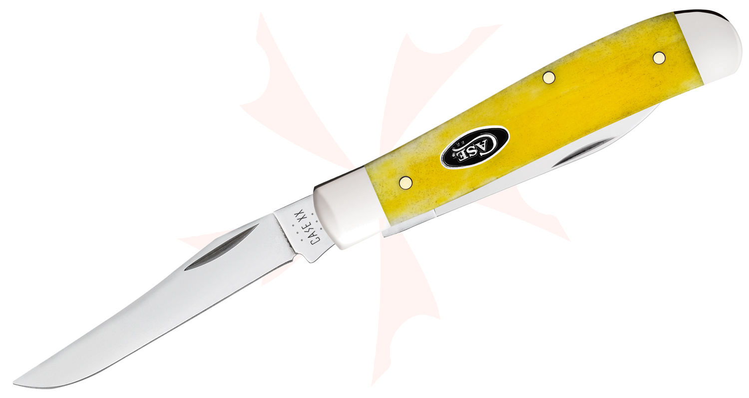 Case Smooth Yellow Bone Mini Trapper 3.5" Closed (6207W SS ...