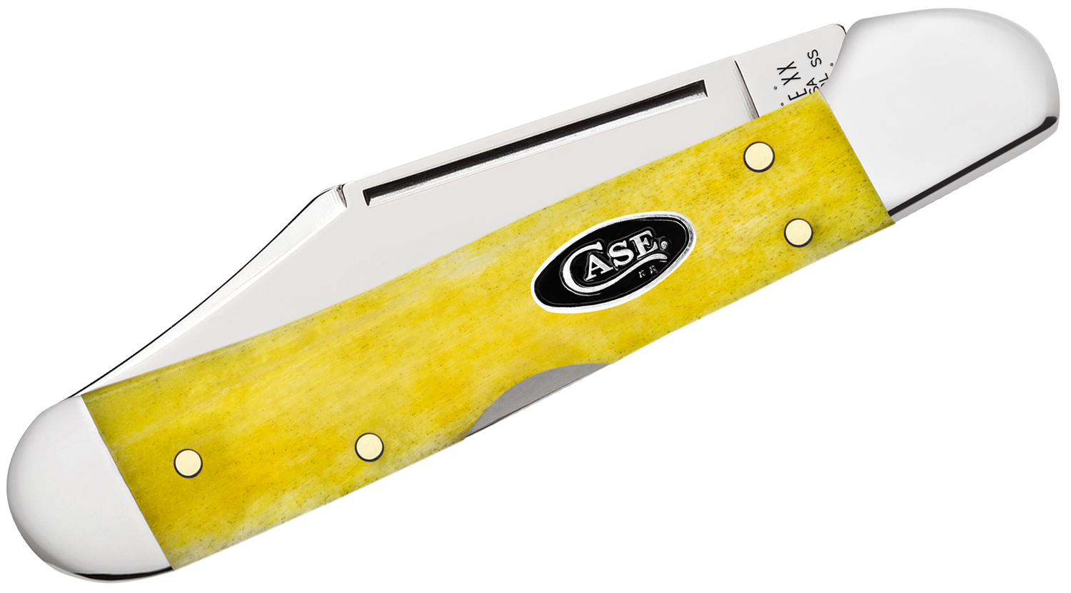 Case Smooth Yellow Bone Mini CopperLock Pocket Knife 3.63" Closed ...