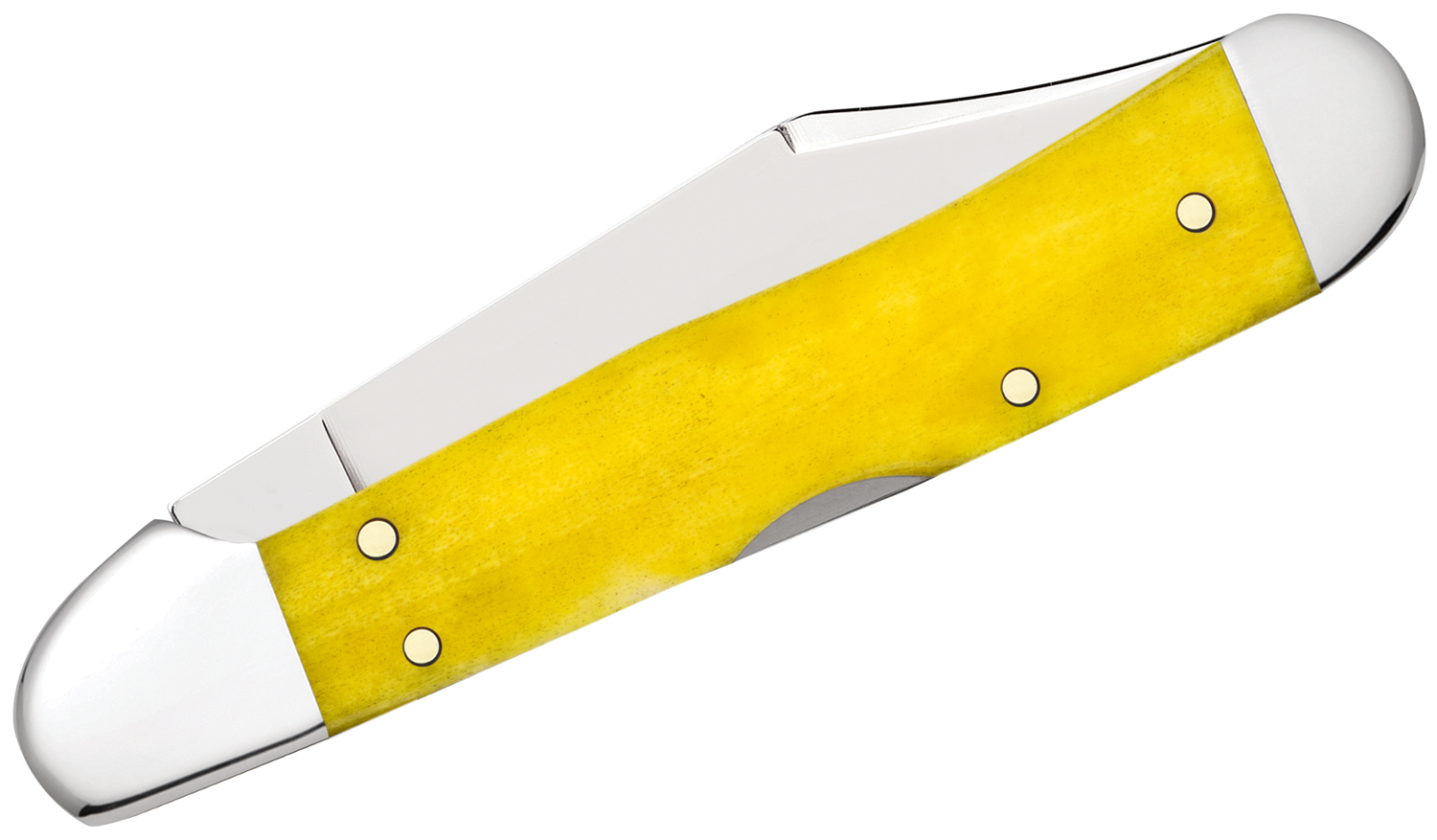 Case Smooth Yellow Bone Mini CopperLock Pocket Knife 3.63" Closed ...