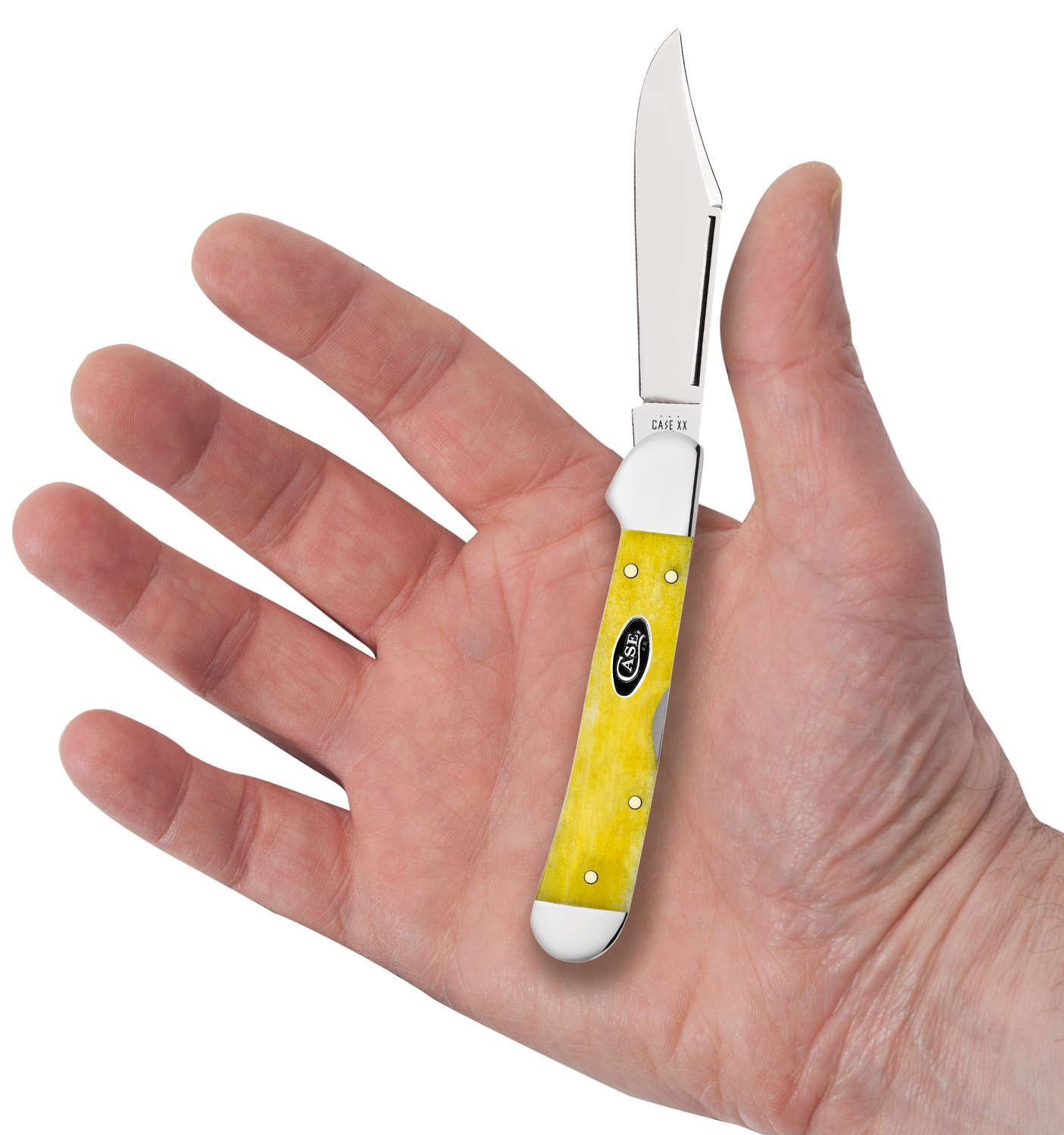 Case Smooth Yellow Bone Mini CopperLock Pocket Knife 3.63" Closed ...