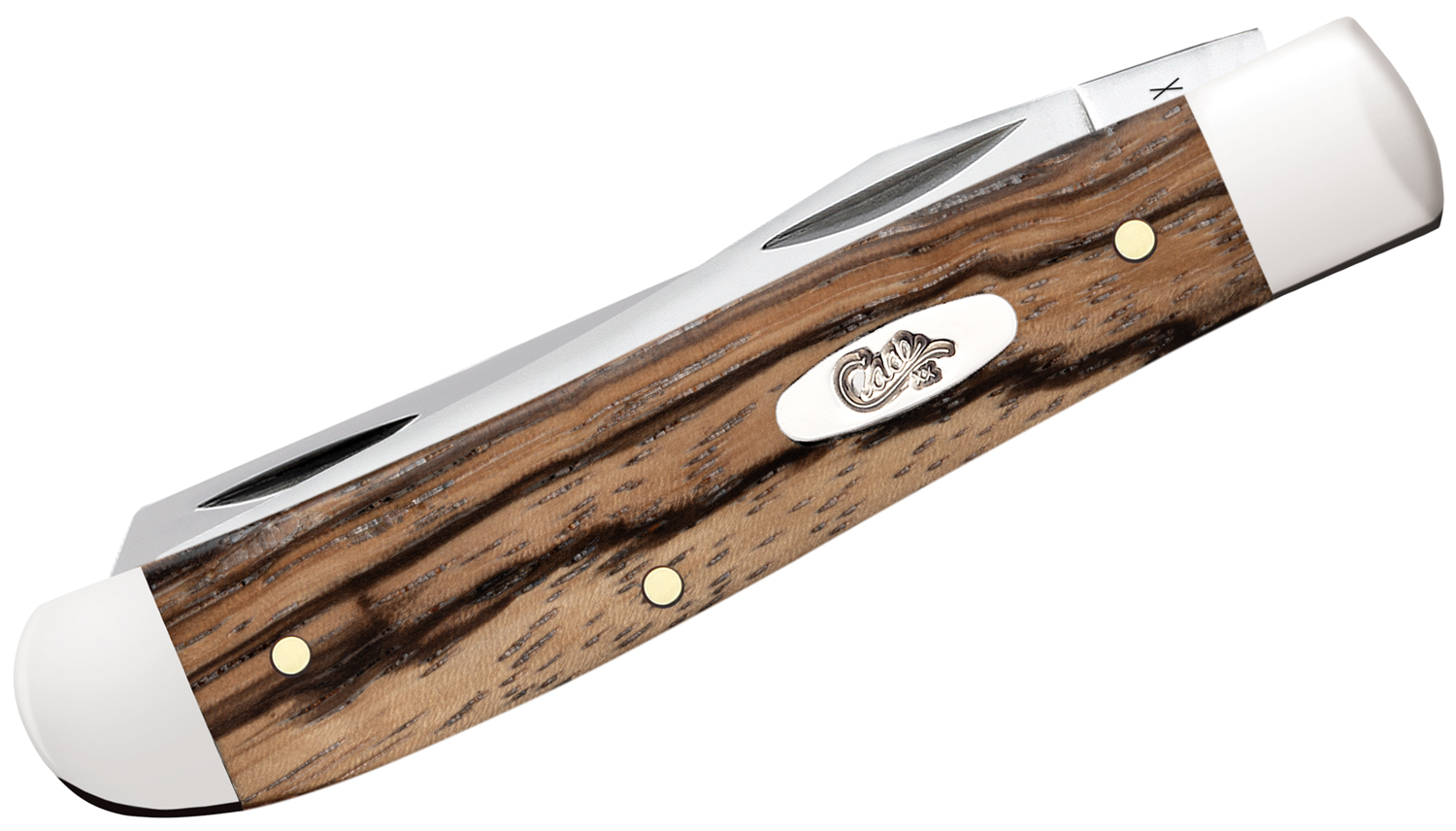 Case Smooth Natural Zebra Wood Mini Trapper Pocket Knife 3.5" Closed ...