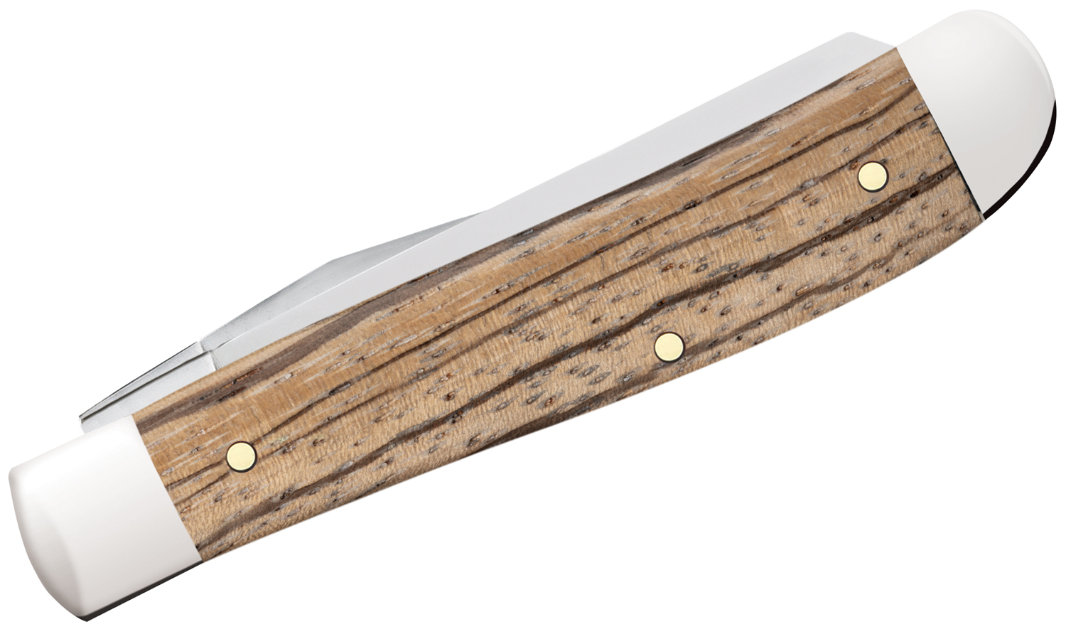 Case Smooth Natural Zebra Wood Mini Trapper Pocket Knife 3.5" Closed ...