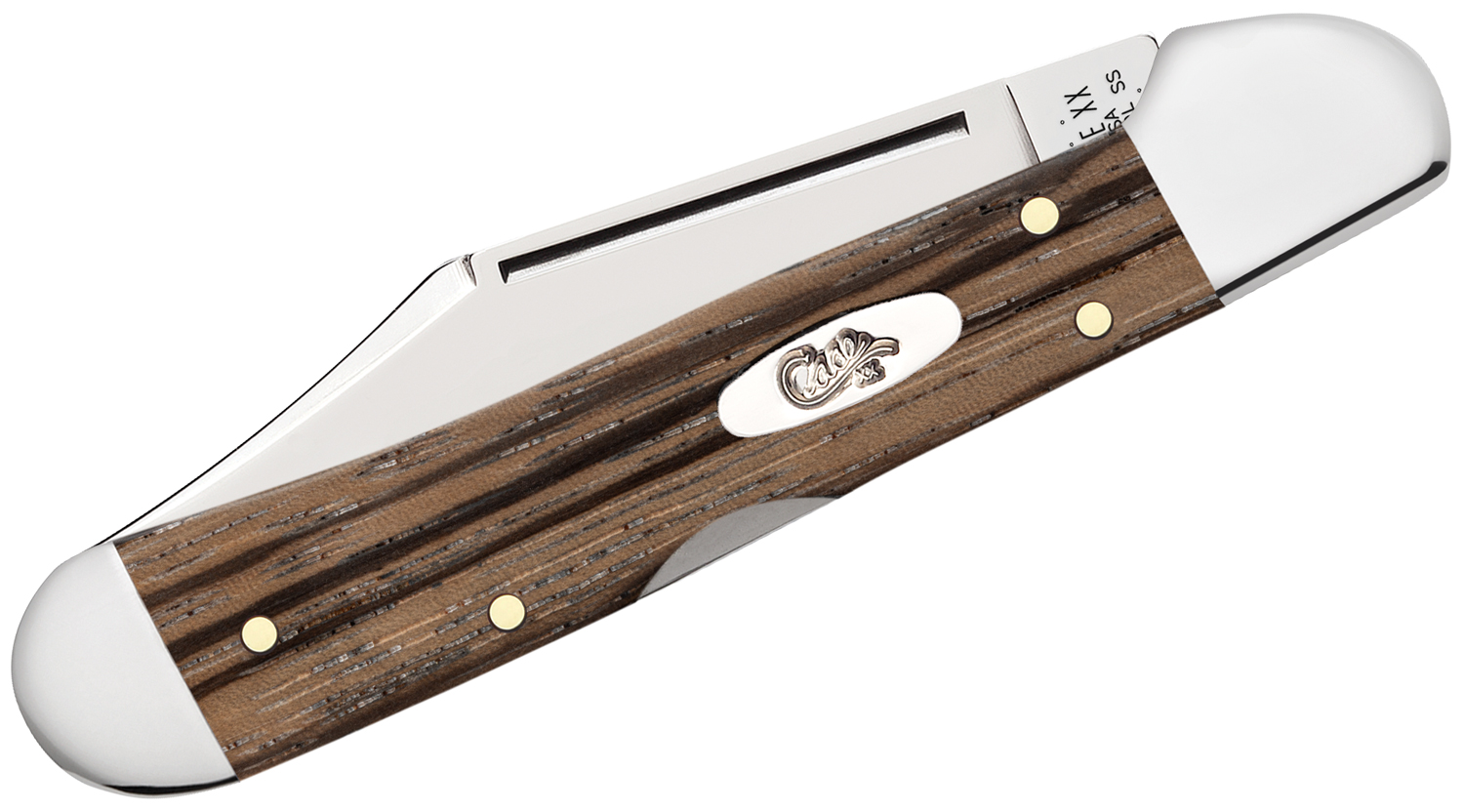 Case Smooth Natural Zebra Wood Mini CopperLock Pocket Knife 3.63 ...