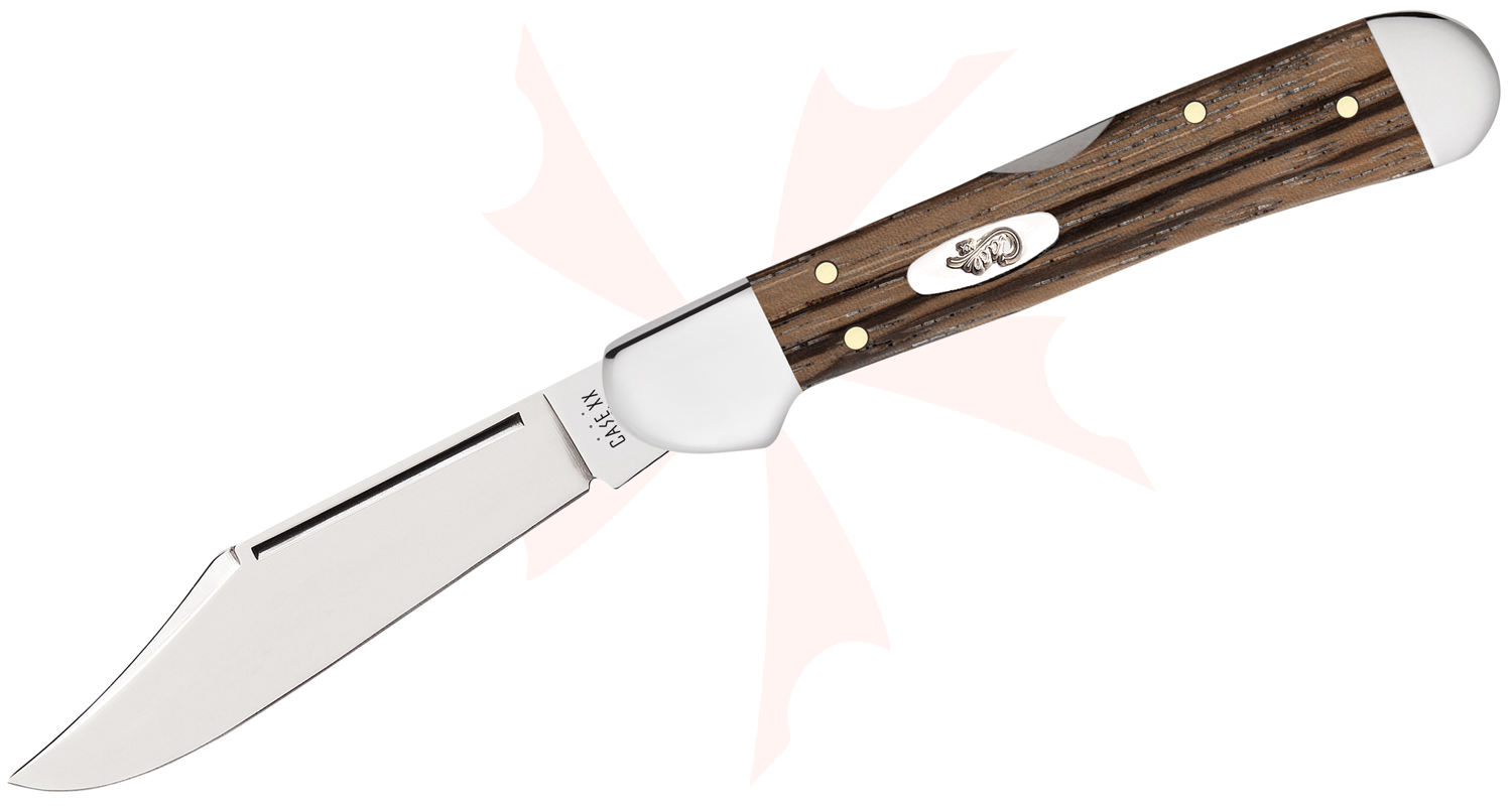 Case Smooth Natural Zebra Wood Mini CopperLock Pocket Knife 3.63 ...