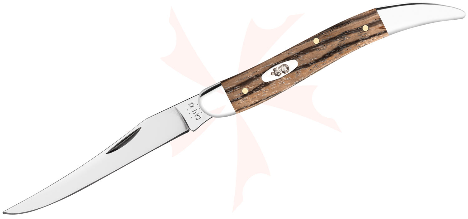 Case Smooth Natural Zebra Wood Medium Texas Toothpick Pocket Knife 4.25 ...