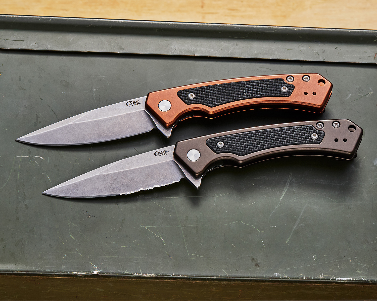 Case Marilla Flipper Knife 3.4" CPM-S35VN Stonewashed Combo Drop Point ...
