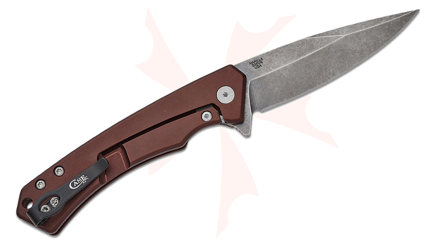Case Marilla Flipper Knife 3.4" CPM-S35VN Stonewashed Drop Point Blade ...