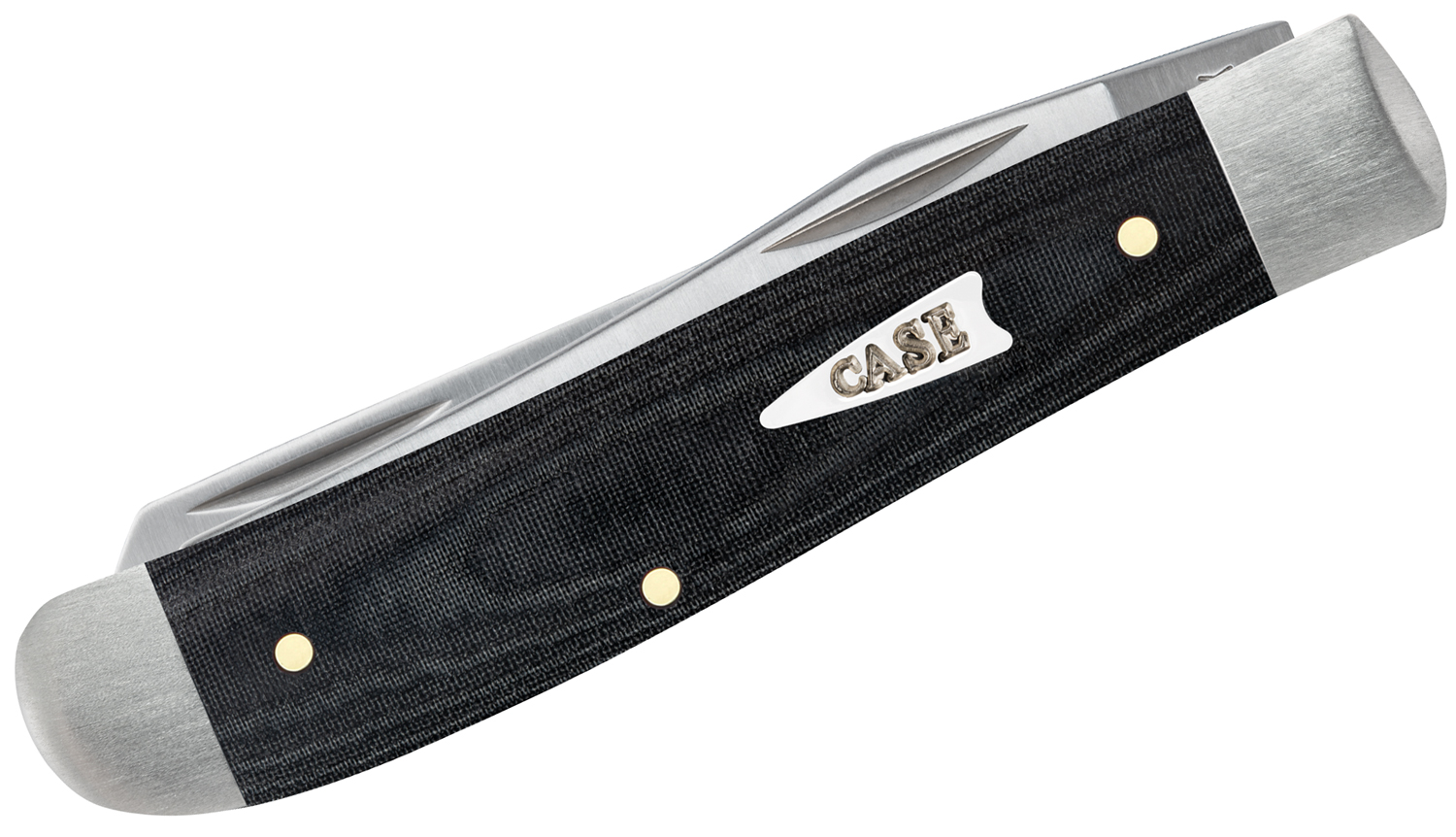 Case Smooth Black Micarta Mini Trapper 3.5" Closed (10207 SS ...