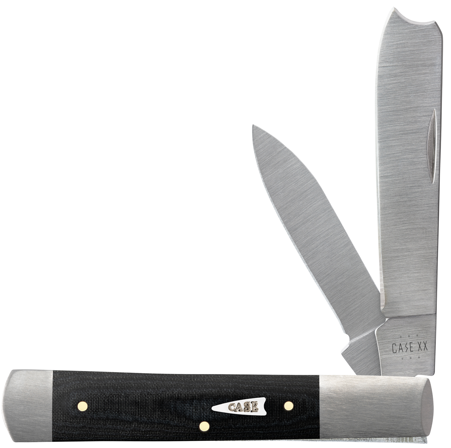 Case Smooth Black Micarta Razor Pocket Knife 3.88" Closed (102005RAZ SS ...