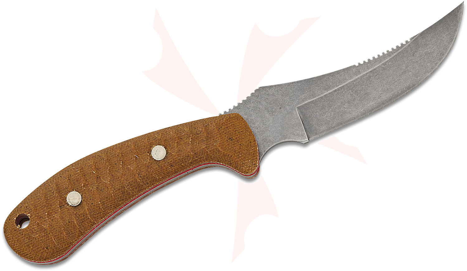 Case Ridgeback Hunter Fixed Blade Knife 4.13" Stonewashed Skinner Blade ...