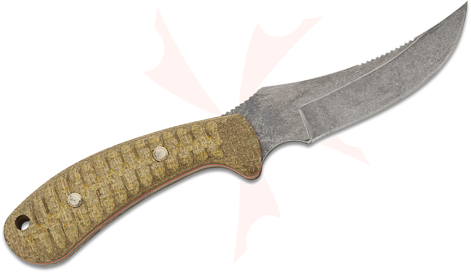 Case Ridgeback Hunter Fixed Blade Knife 4.13" Stonewashed Skinner Blade ...