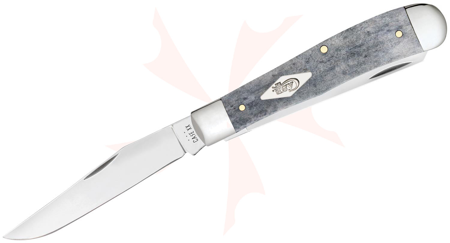Case Smooth Gray Bone Trapper Pocket Knife 4.13" Closed (6254 SS ...