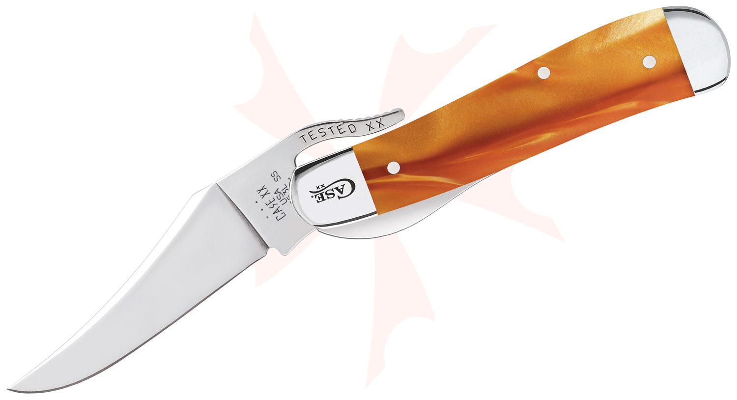 Case Smooth Copper Kirinite RussLock Pocket Knife 4.13" Closed (101953L ...