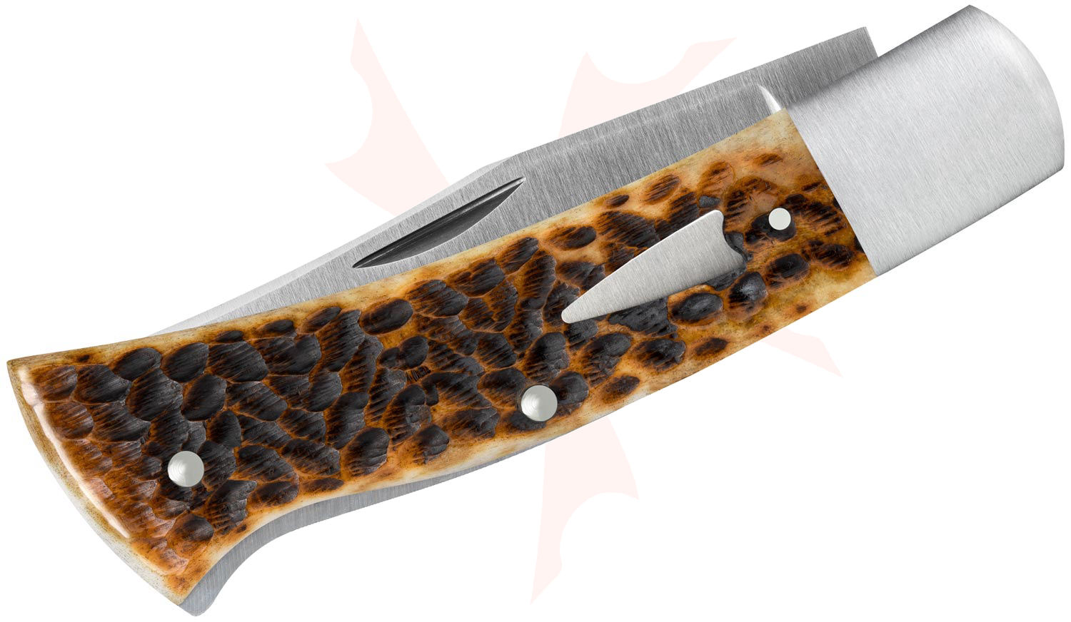 Case Bill Ruple Limited Edition Standard Jigged Antique Bone Axe Handle ...