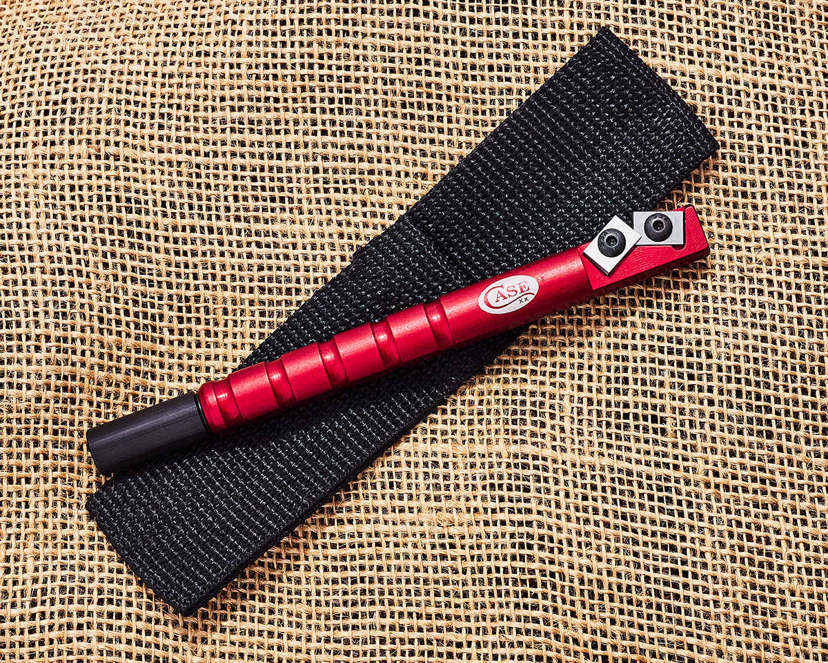 Case Red Tactical Sharpener Rod with Carbide Sharpener - KnifeCenter ...