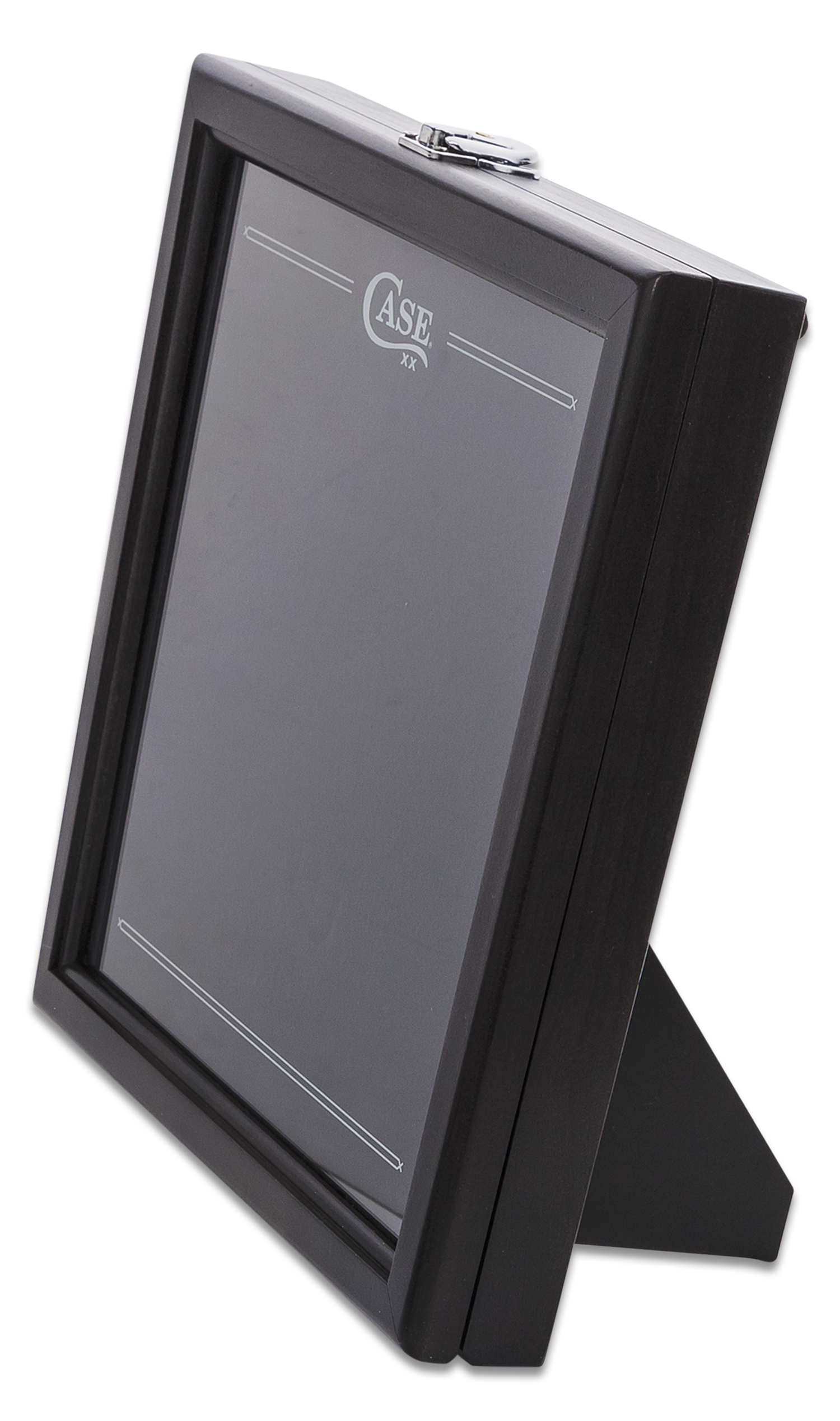 Case Small Black/Gray Wood Countertop Display Case 13" x 13" x 2 ...