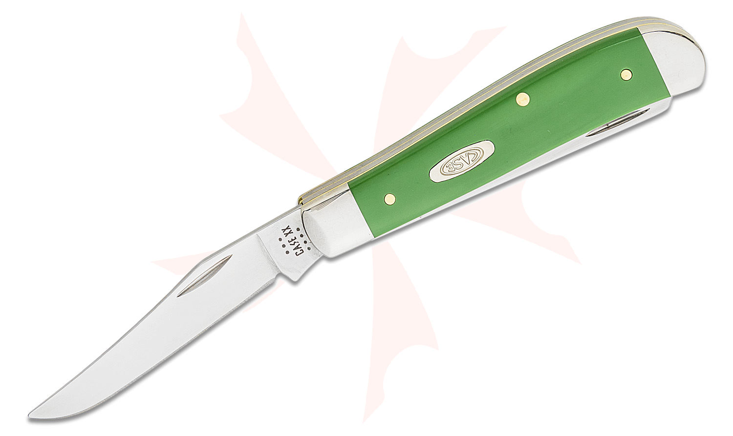 Case Smooth Green Synthetic Mini Trapper Pocket Knife 3.5" Closed (4207 ...