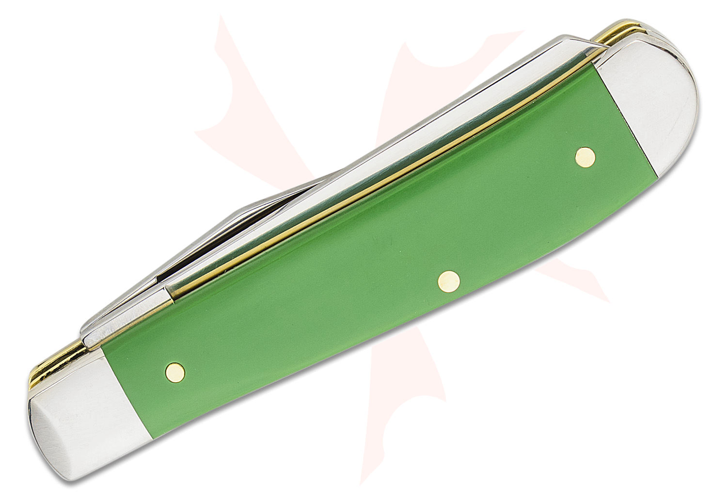 Case Smooth Green Synthetic Mini Trapper Pocket Knife 3.5" Closed (4207 ...