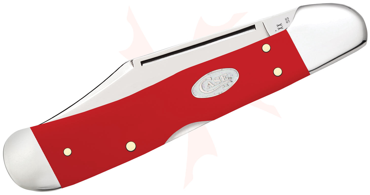 Case SparXX Smooth Red Synthetic CopperLock Pocket Knife 4.25" Closed ...