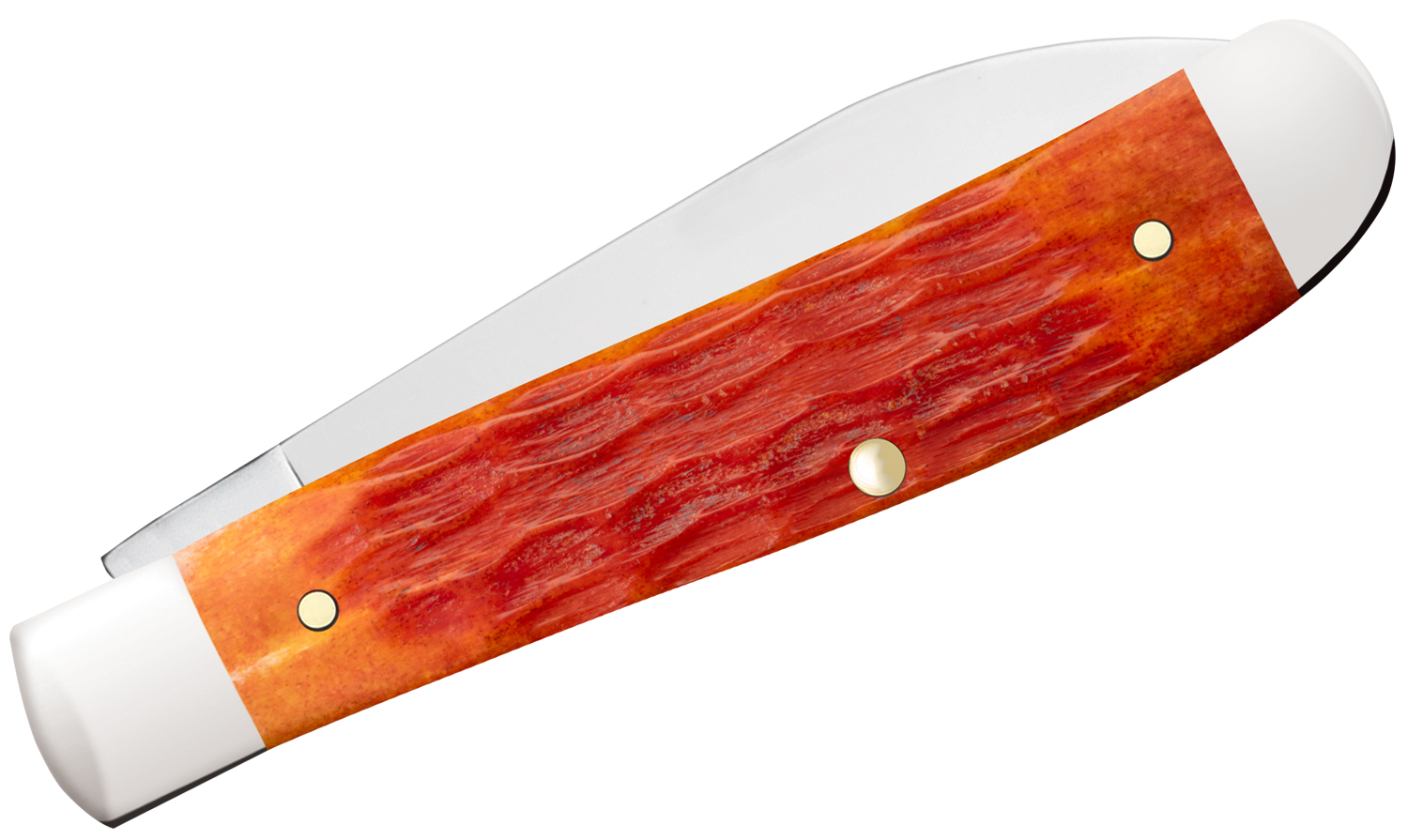 Case Crandall Jig Tequila Sunrise Bone Mini Trapper Pocket Knife 3.5 ...