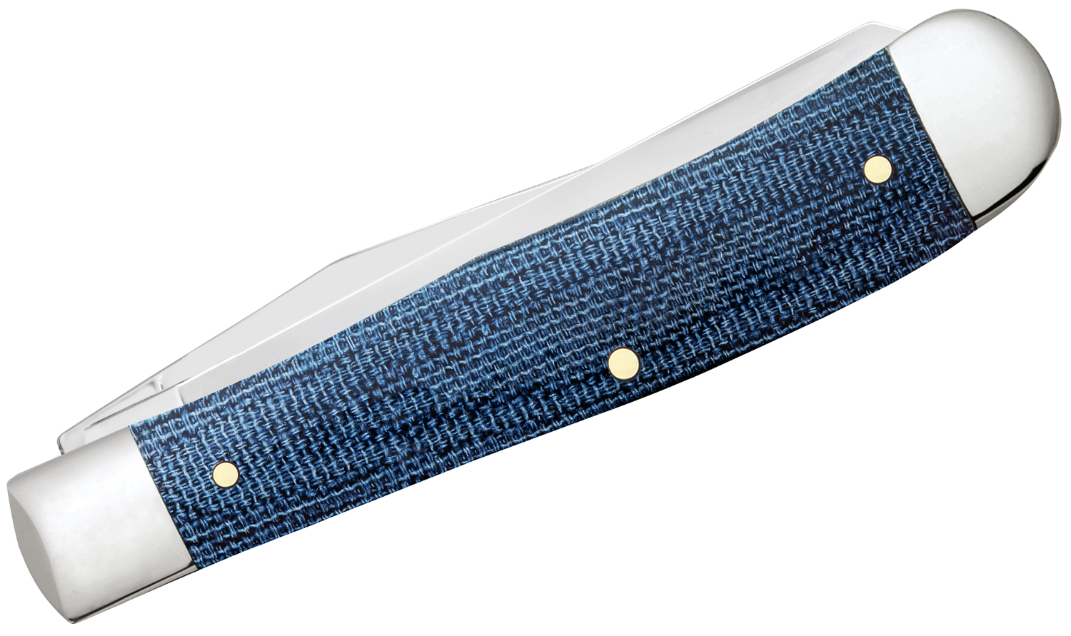 Case Smooth Blue Denim Canvas Laminate Trapper 4.13" Closed (10254 SS ...