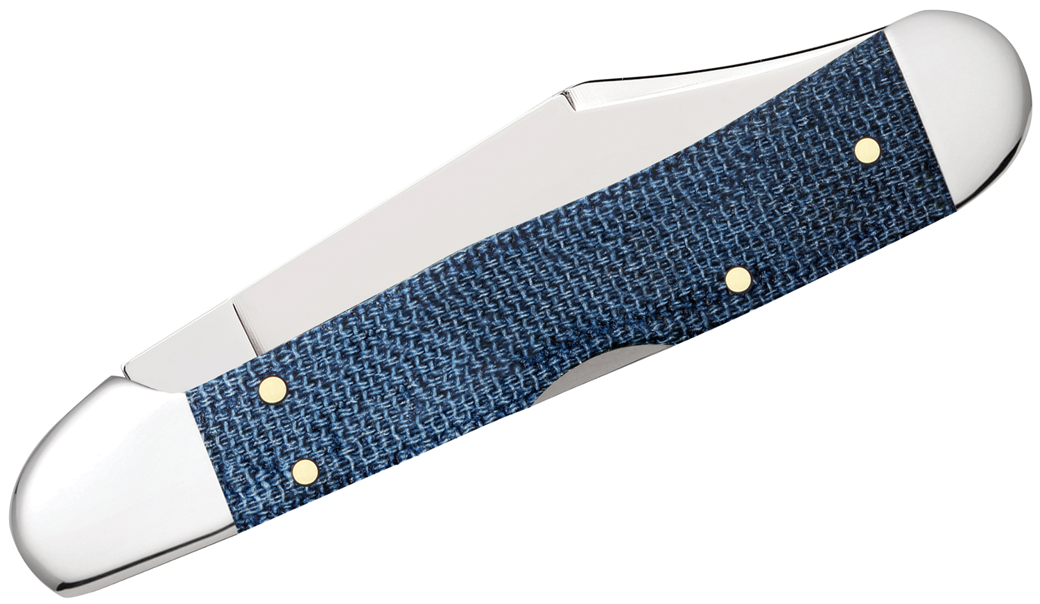 Case Smooth Blue Denim Canvas Laminate Mini CopperLock 3.88" Closed ...
