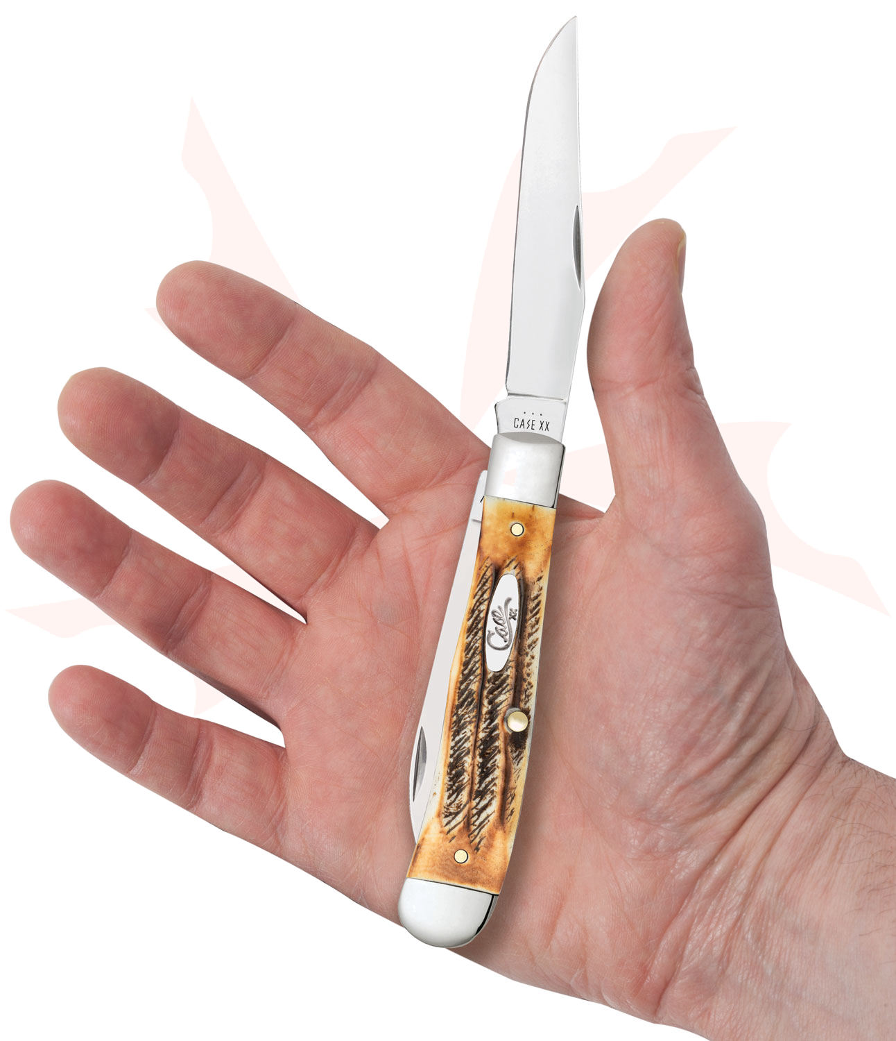 Case 6.5 Burnt Bone Stag Trapper 4.13" Closed (6.5254W SS ...