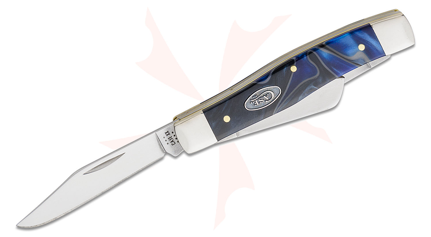 Case Smooth Ocean Blue Kirinite Medium Stockman Pocket Knife 3.63 ...