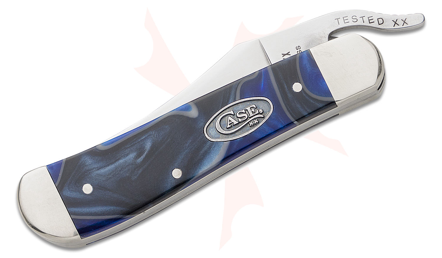 Case Smooth Ocean Blue Kirinite RussLock 4.13" Closed (101953L SS ...