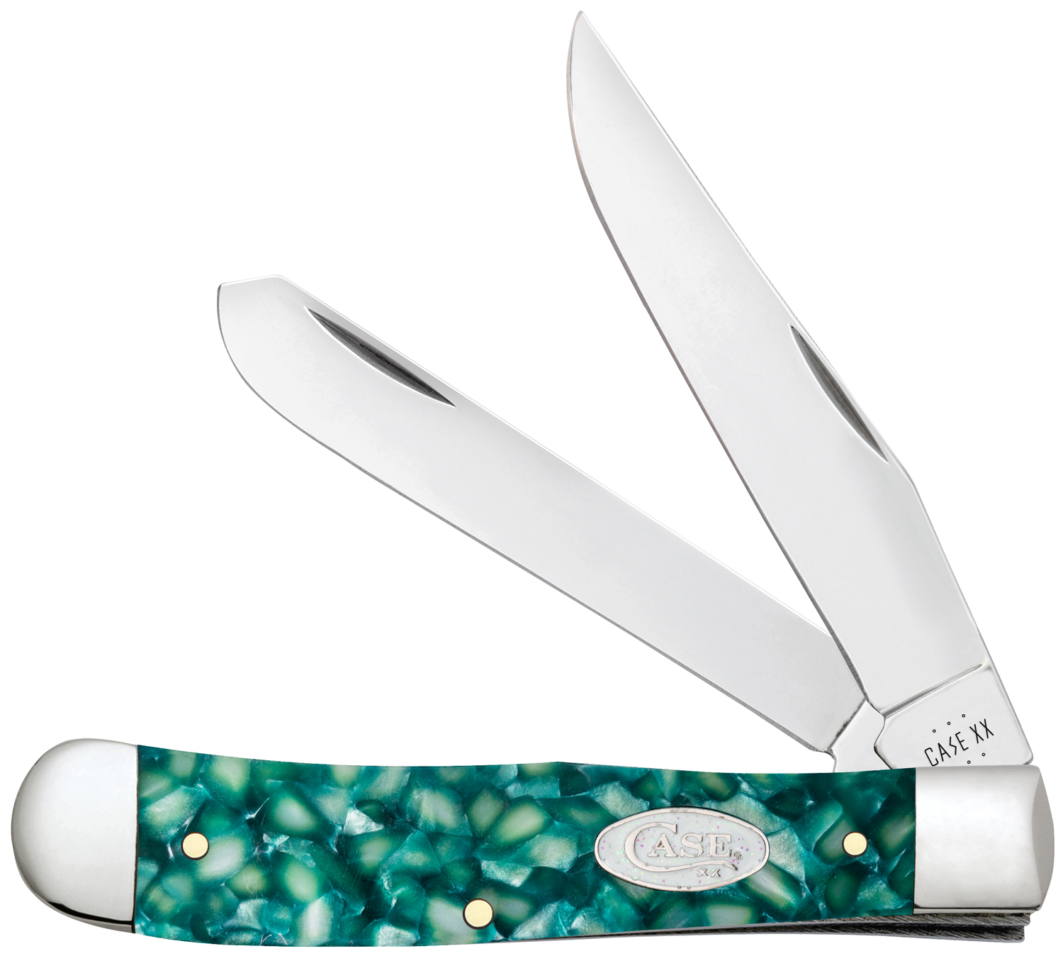 Case SparXX Smooth Green Kirinite Trapper Pocket Knife 4.13" Closed ...