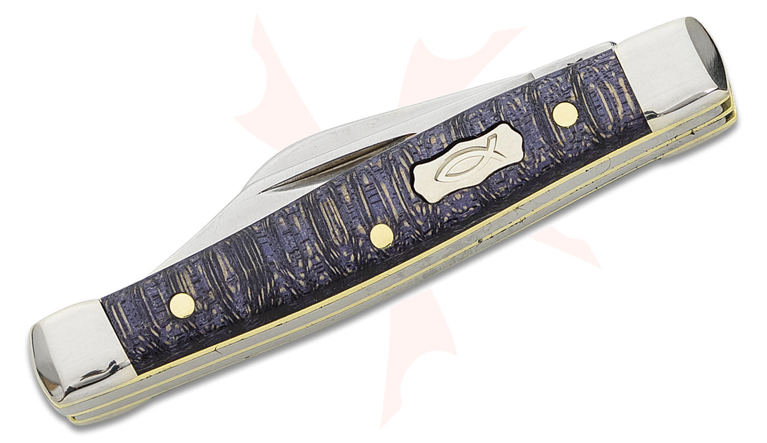 Case Smooth Purple Curly Maple Small Stockman Pocket Knife 2.63" Closed ...