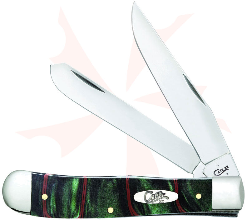 Case Jungle Green Camo Kirinite Trapper Pocket Knife 4.13" Closed ...