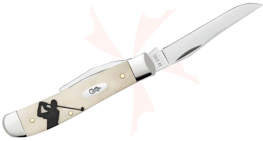 Case Smooth Natural Bone Golfer's Tool 3.5" Closed (6207G SS ...