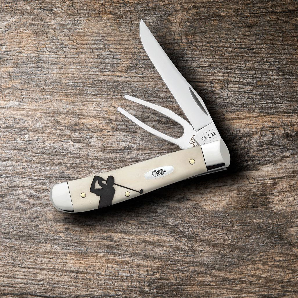 Case Smooth Natural Bone Golfer's Tool 3.5" Closed (6207G SS ...