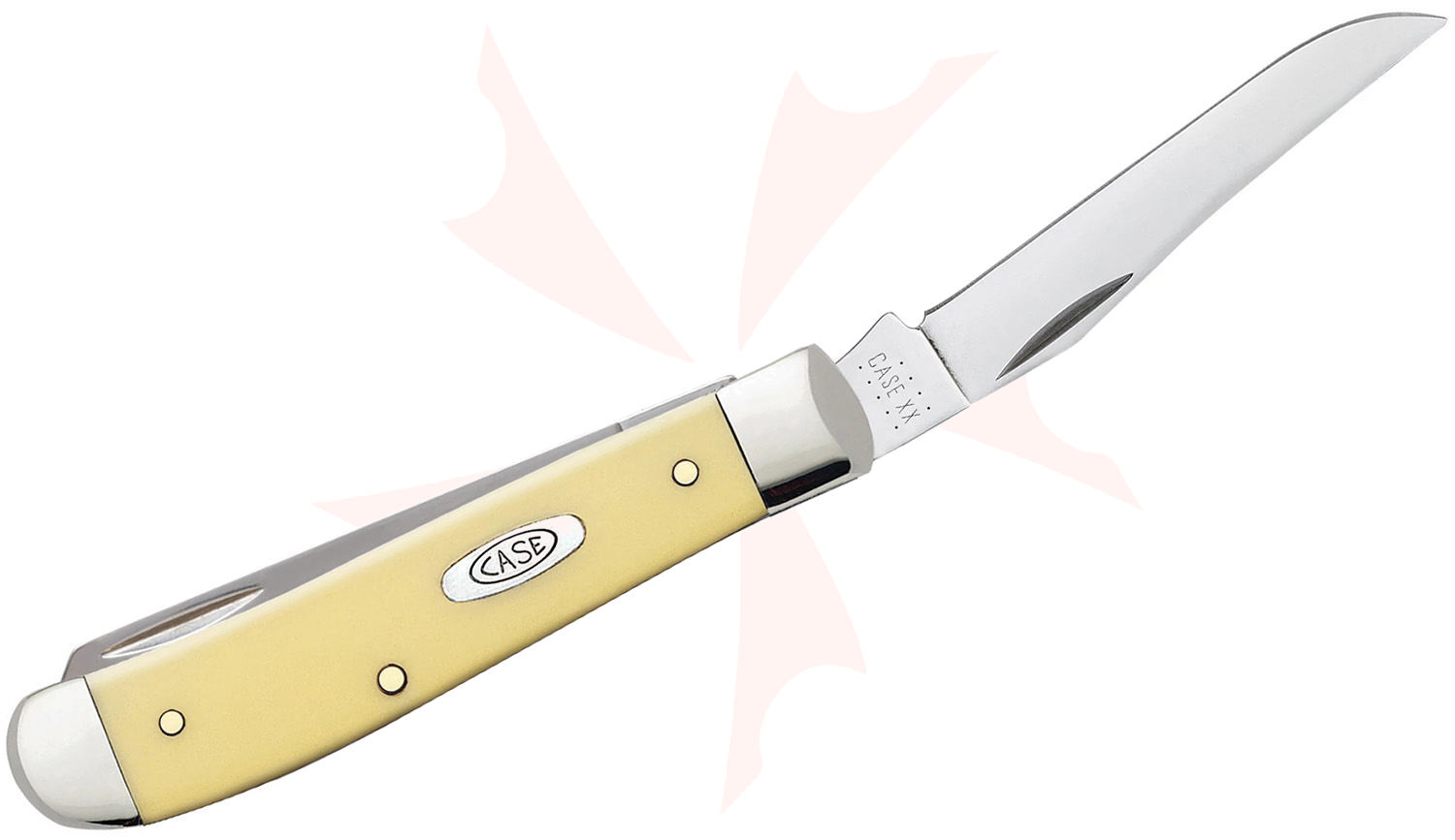 Case Yellow Synthetic Mini Trapper Pocket Knife 3-1/2" Closed (3207 CS ...