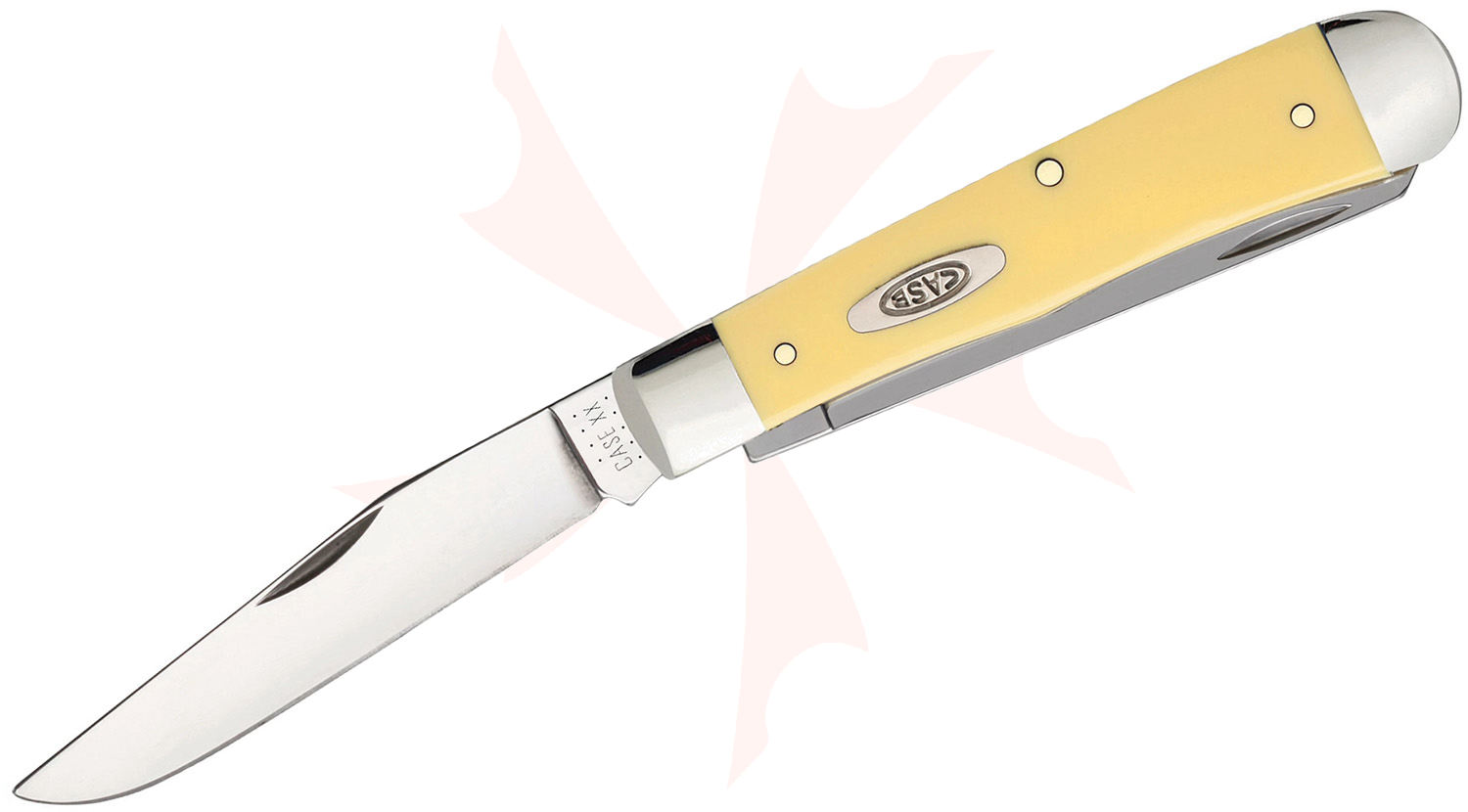 Case Yellow Synthetic Trapper 4-1/8" Closed (3254 CS) - KnifeCenter - 00161