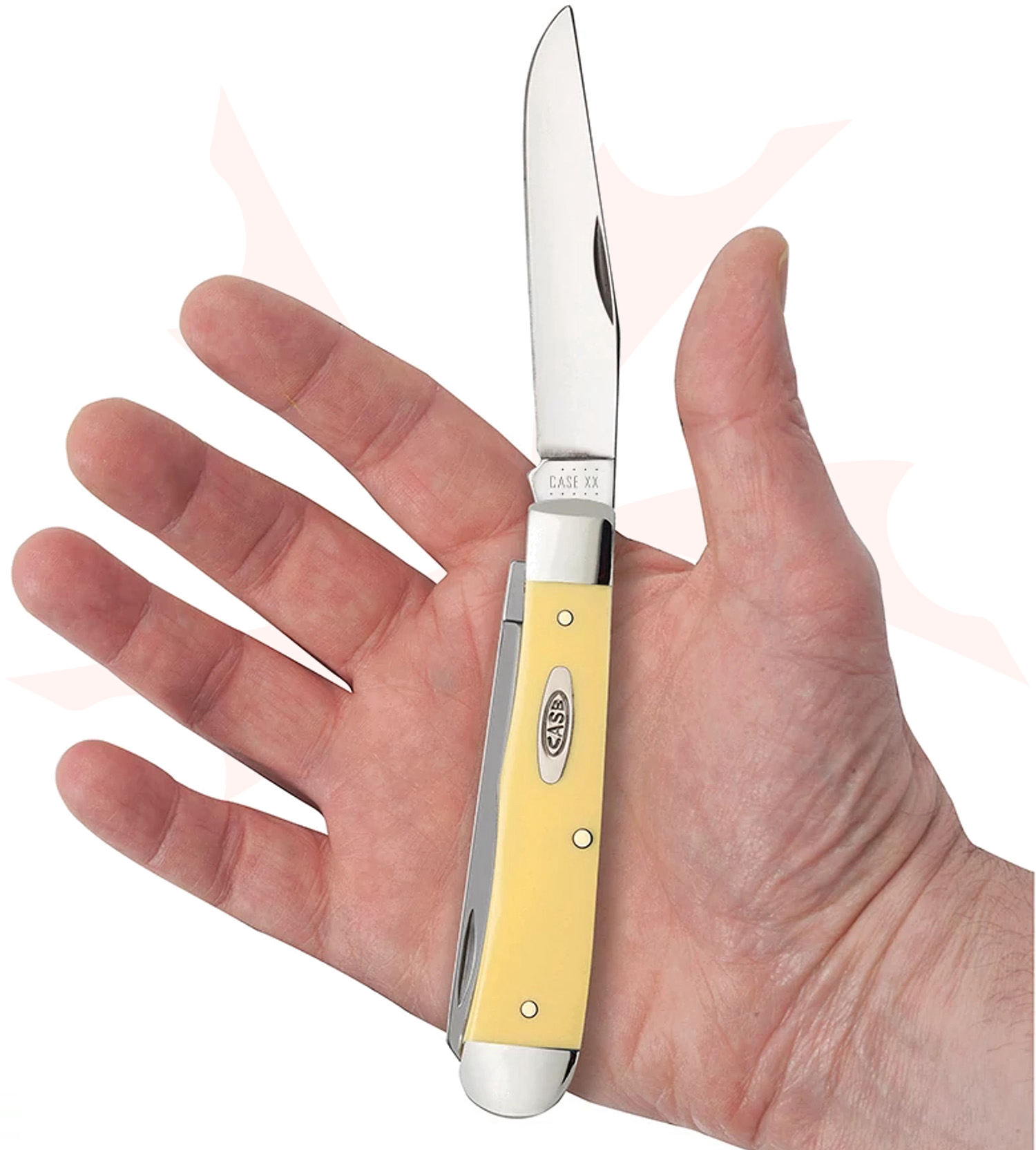 Case Yellow Synthetic Trapper 4-1/8" Closed (3254 CS) - KnifeCenter - 00161