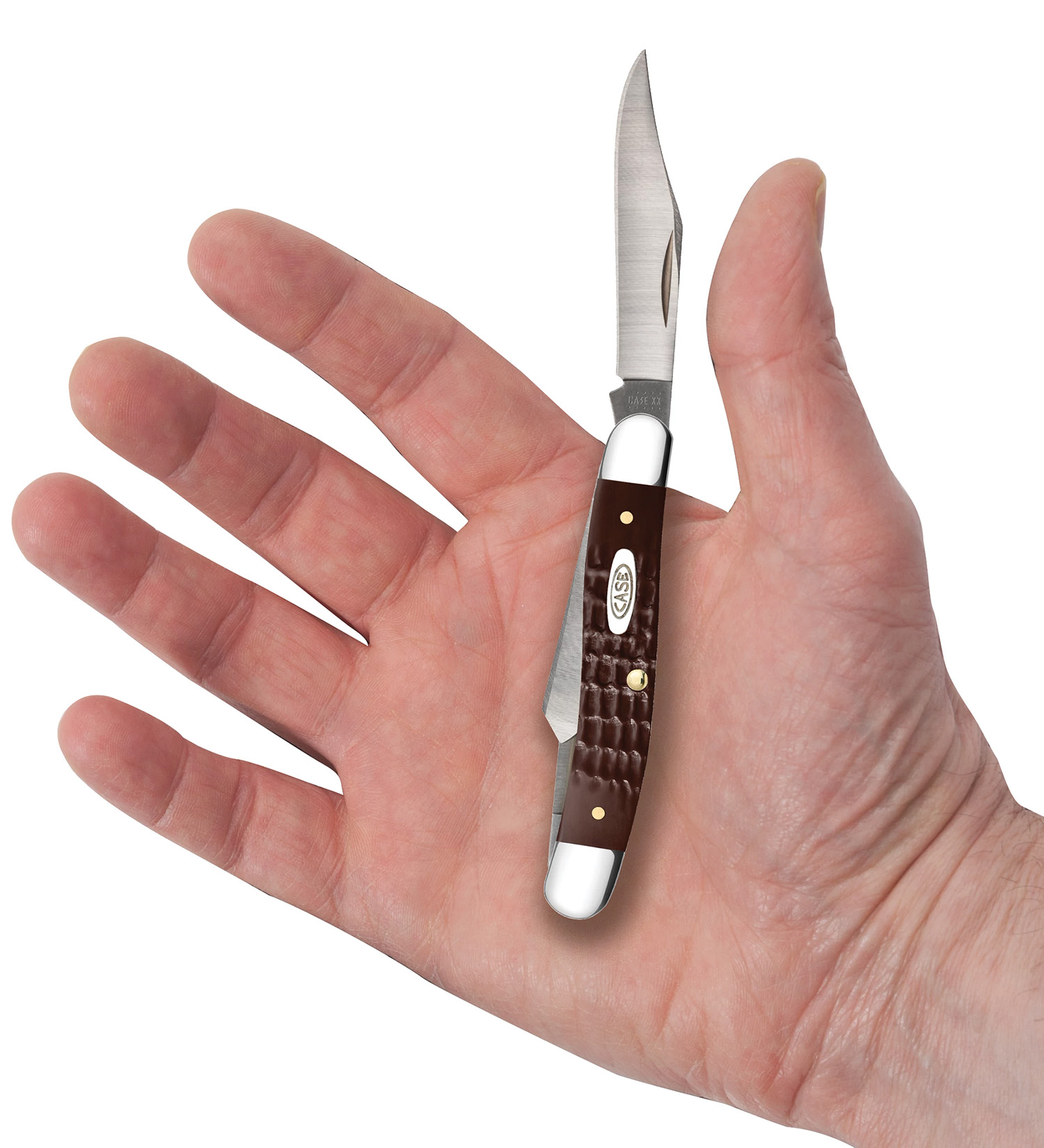 Case Working Brown Synthetic Medium Stockman 3-3/8" Closed (63087 SS ...