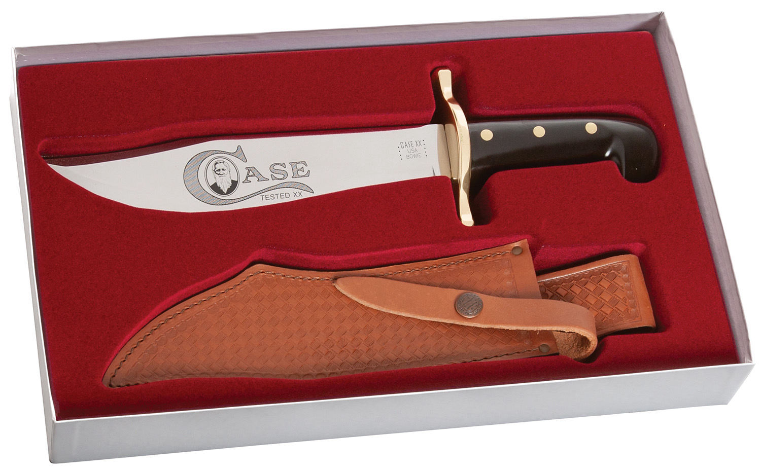 Case Bowie Black Handle With Etching of Job Case 9 I/2" blade ...