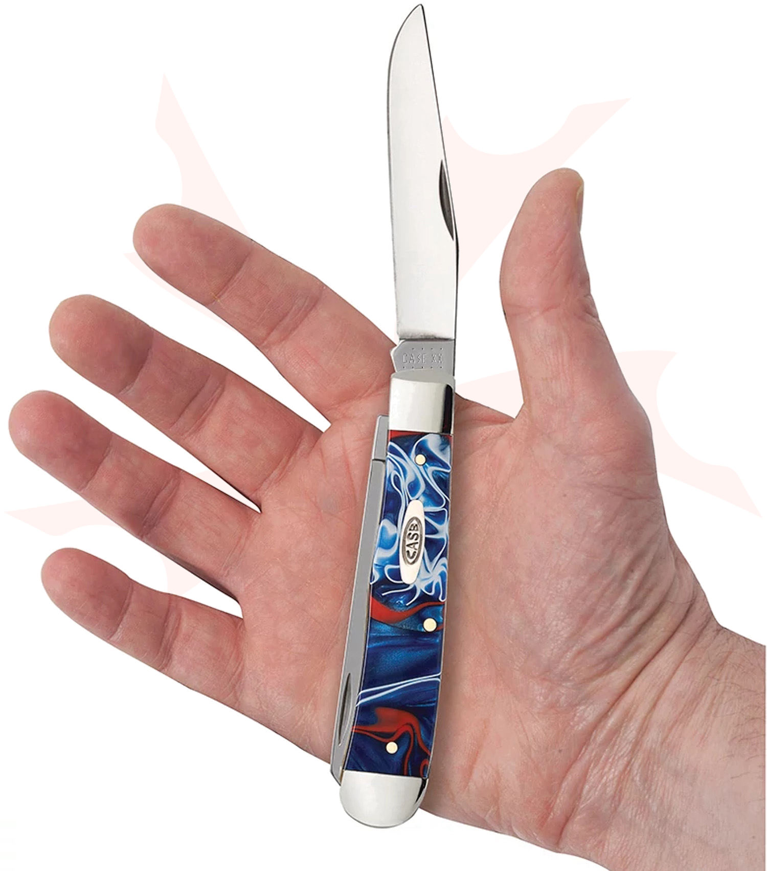 Case Kirinite Patriot Trapper 4-1/8" Closed (6254 SS) - KnifeCenter - 11200