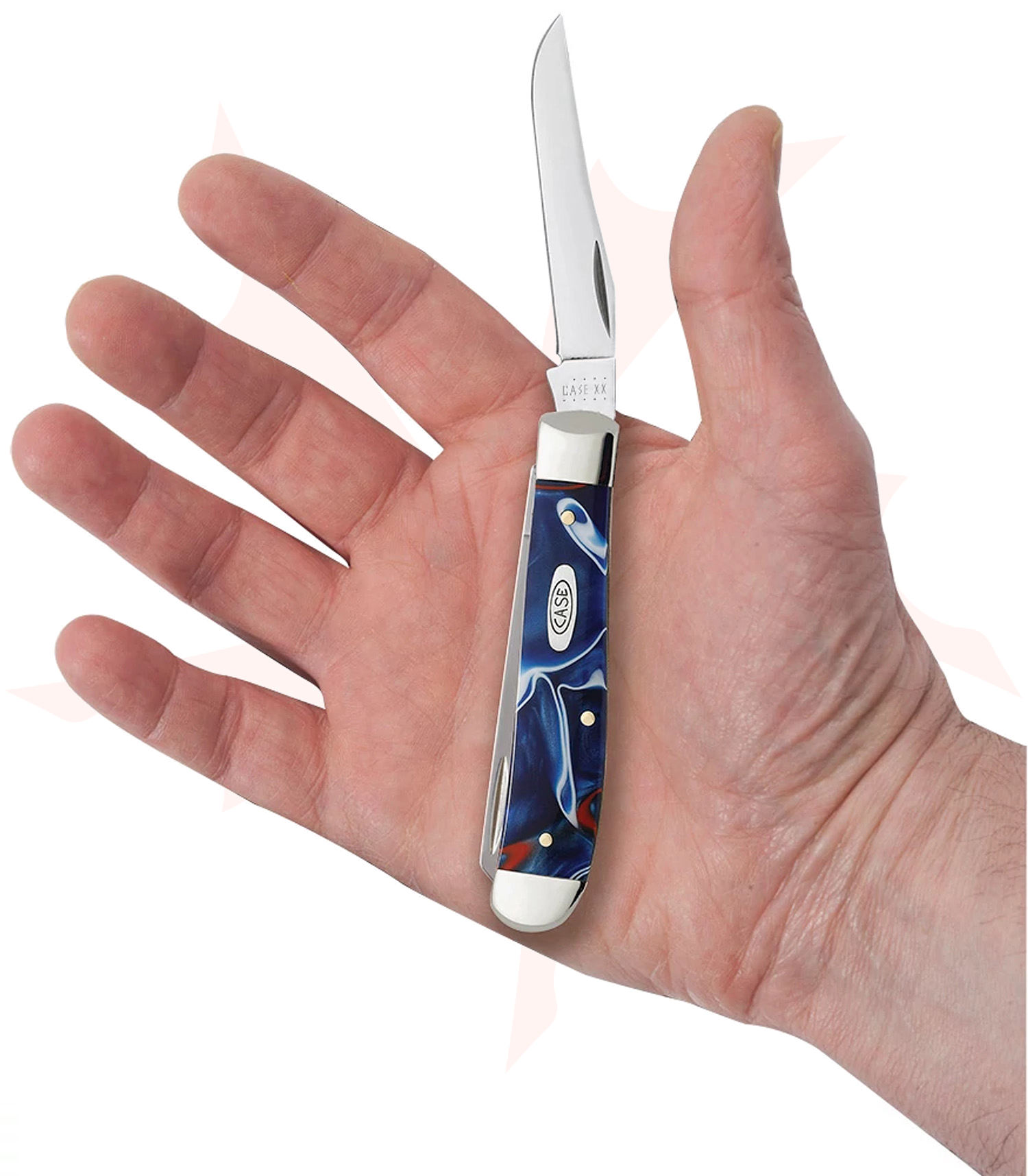 Case Kirinite Patriot Mini Trapper 3-1/2" Closed (10207 SS ...