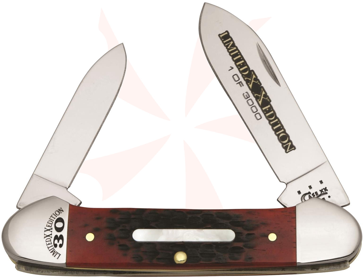 Case XX Limited Edition Brick Red Bone Canoe 3-5/8" Closed (62131 SS ...