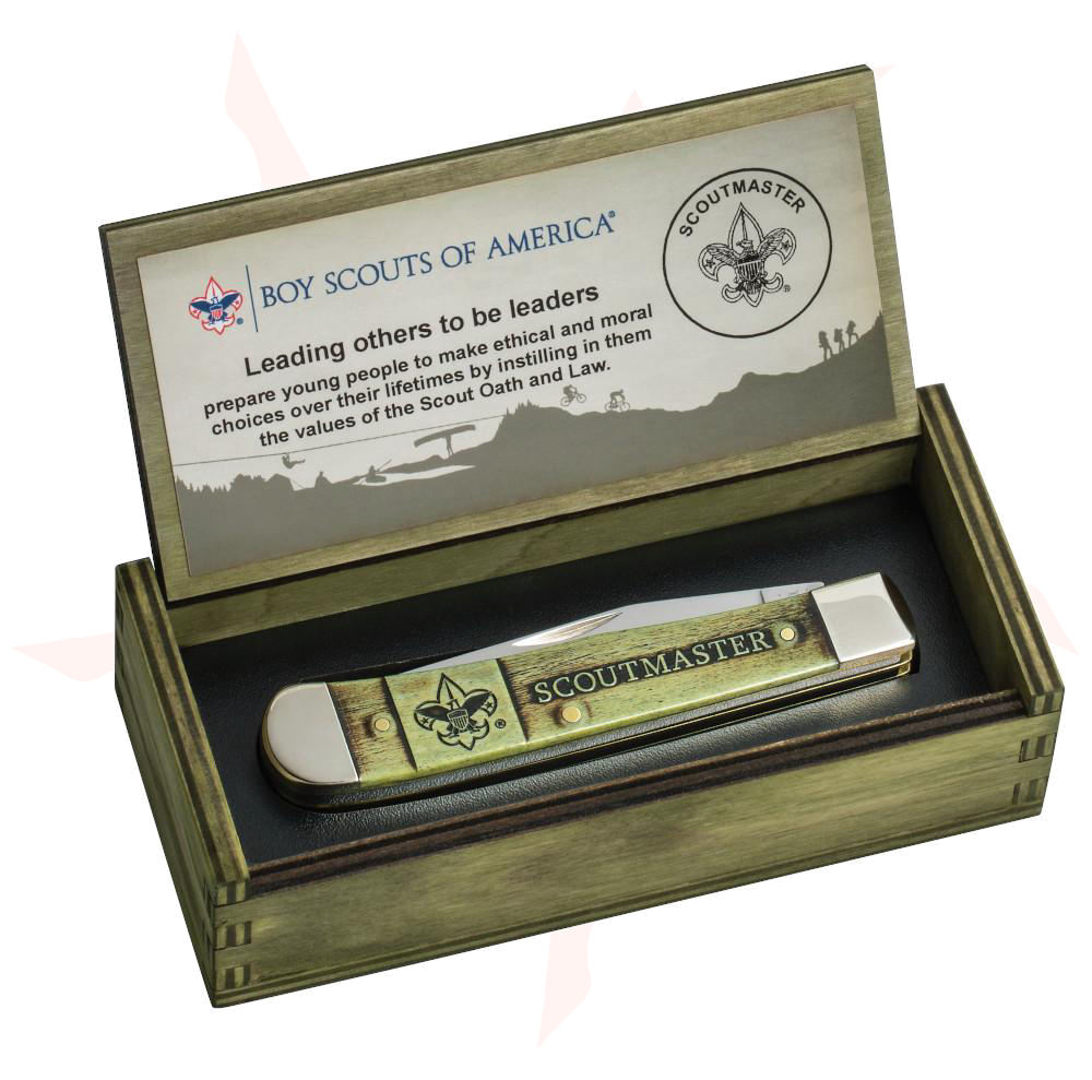 Case Boy Scouts of America Scoutmaster Color Wash Natural Bone Trapper ...