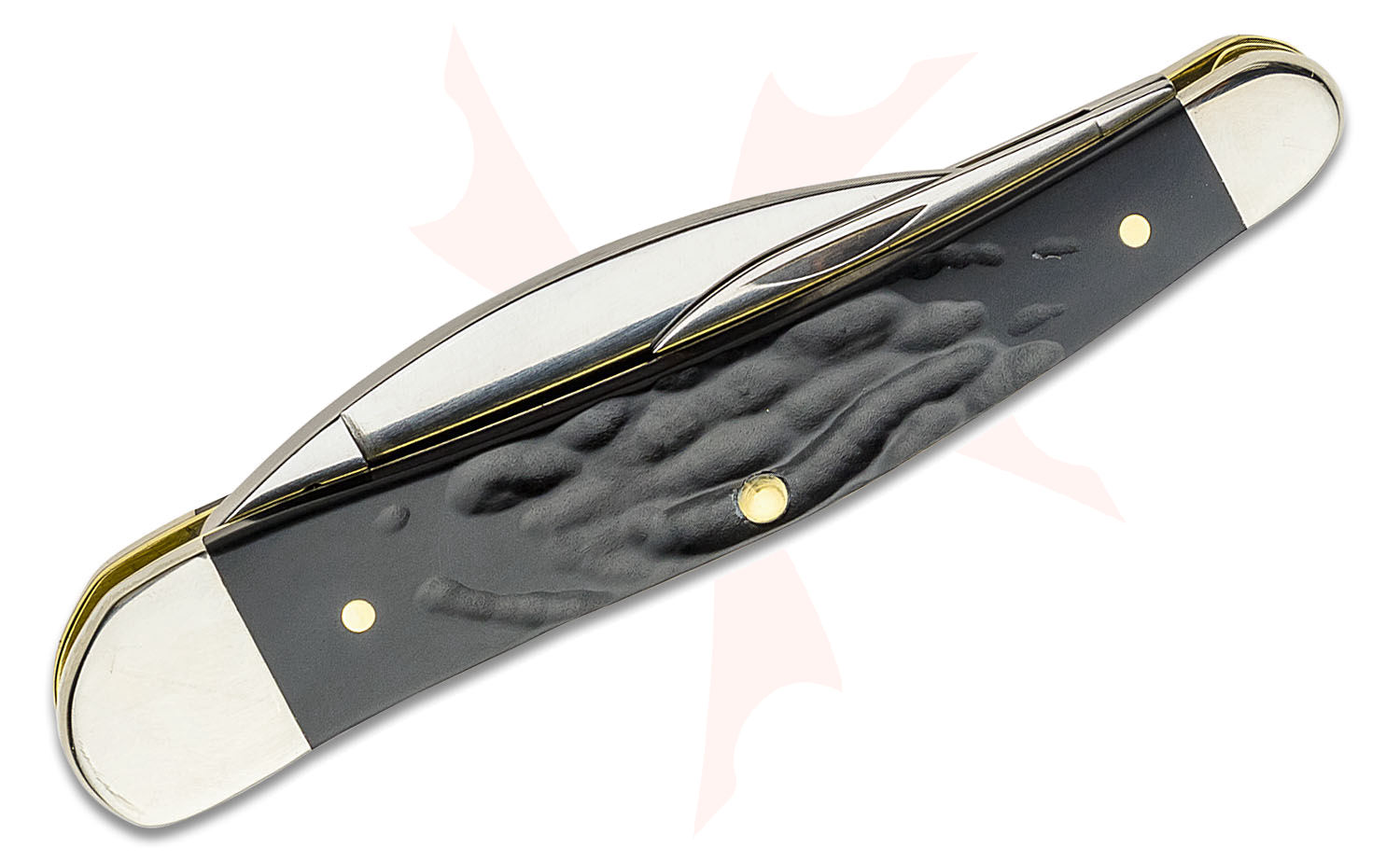 Case Rough Jig Black Synthetic Seahorse Whittler 4" Closed (6355WH SS ...